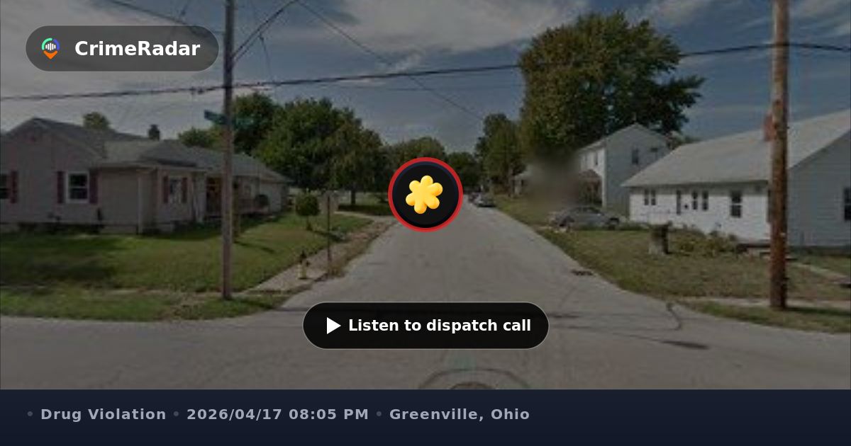 Police request rescue for suspected drug use, Greenville OH | CrimeRadar