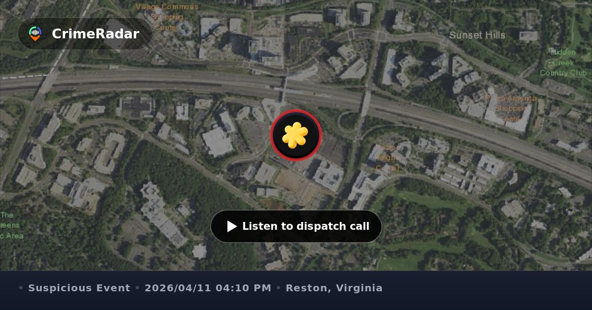 Suspicious vehicle left running outside office, Reston VA | CrimeRadar
