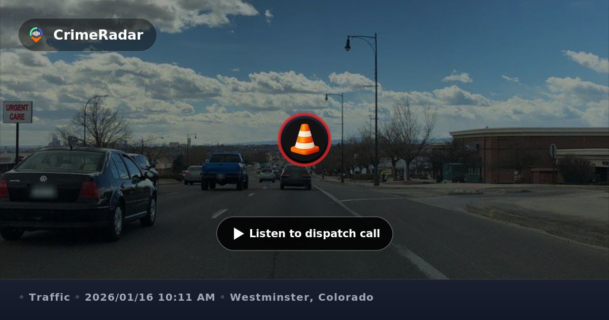 Minor two-vehicle crash near 74th and Federal, Westminster CO | CrimeRadar