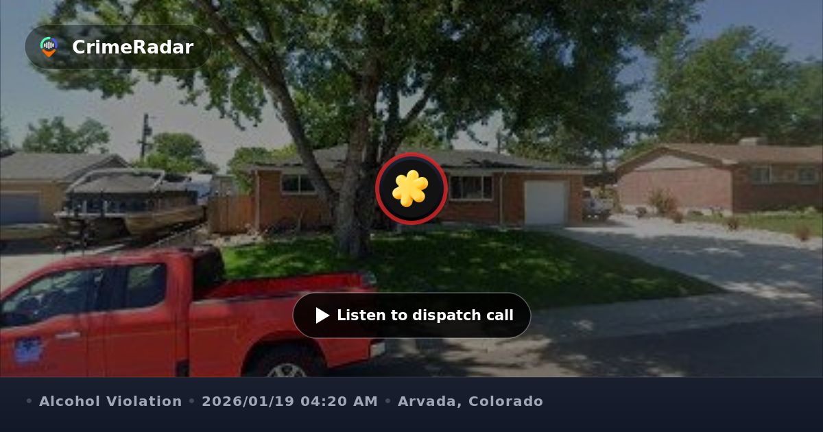 Medical call for alcohol withdrawal in Arvada, Arvada CO | CrimeRadar