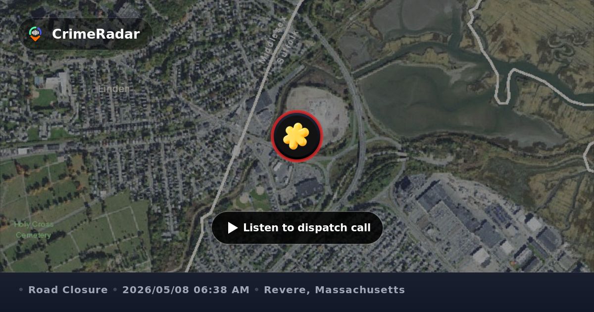 Road closures near Astor and Tuscano avenues, Revere MA | CrimeRadar