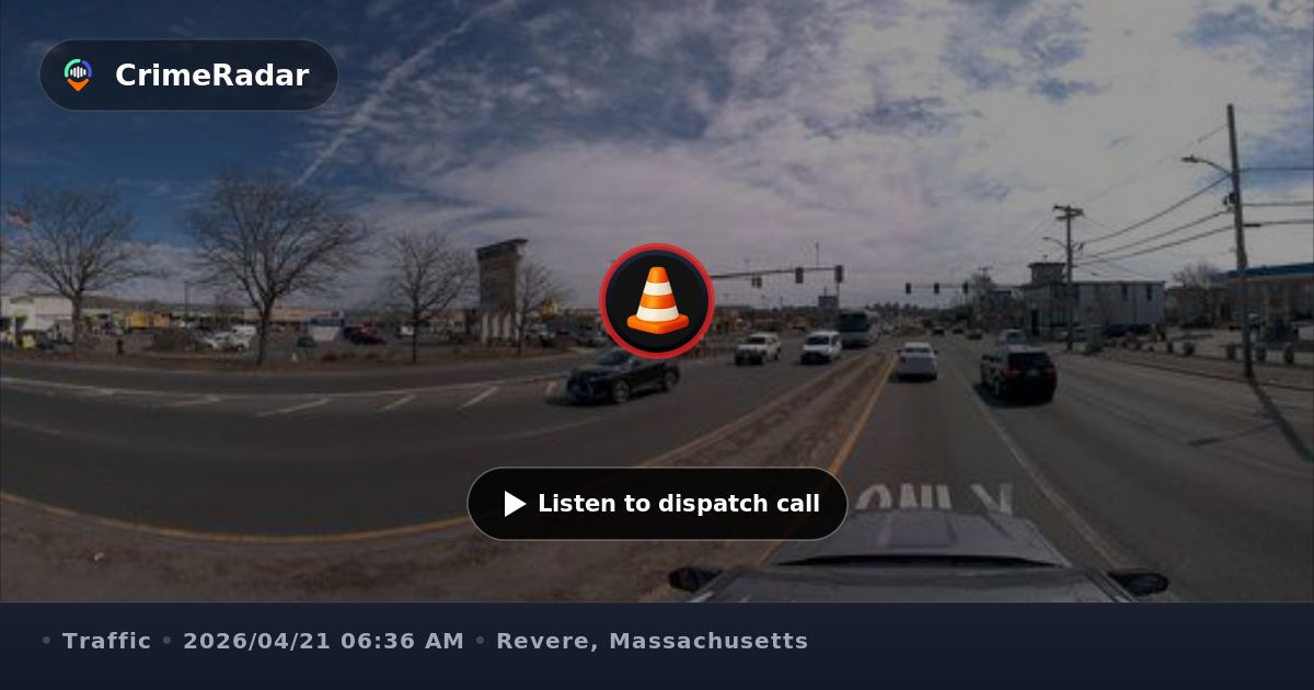 Traffic stop and brief road closure on Squire Road, Revere MA | CrimeRadar