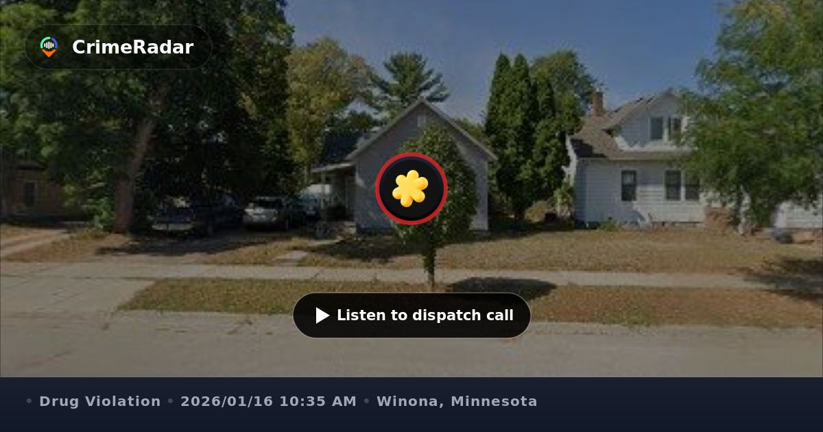 Overdose response near Grand St in Winona, Winona MN | CrimeRadar