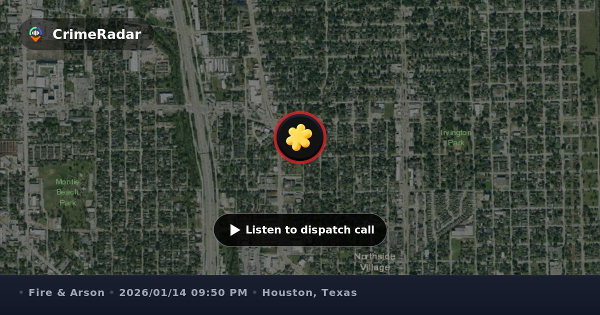 Possible tree fire near Patton St in Houston, Houston TX | CrimeRadar