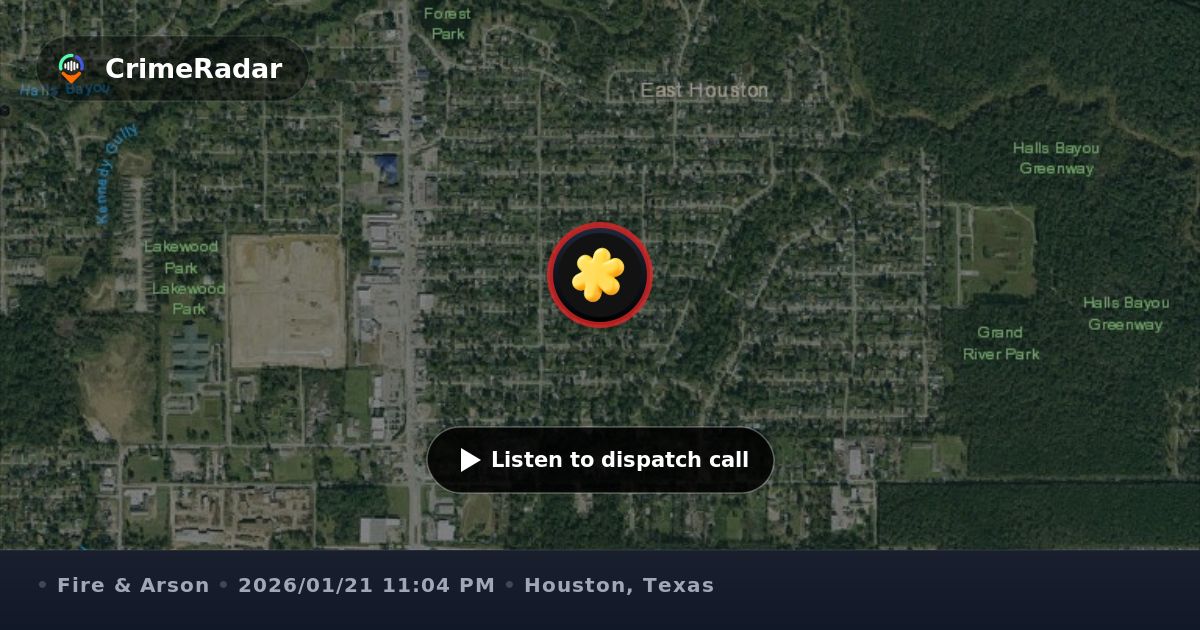 Possible carbon monoxide alarm on Richland Dr, Houston TX | CrimeRadar