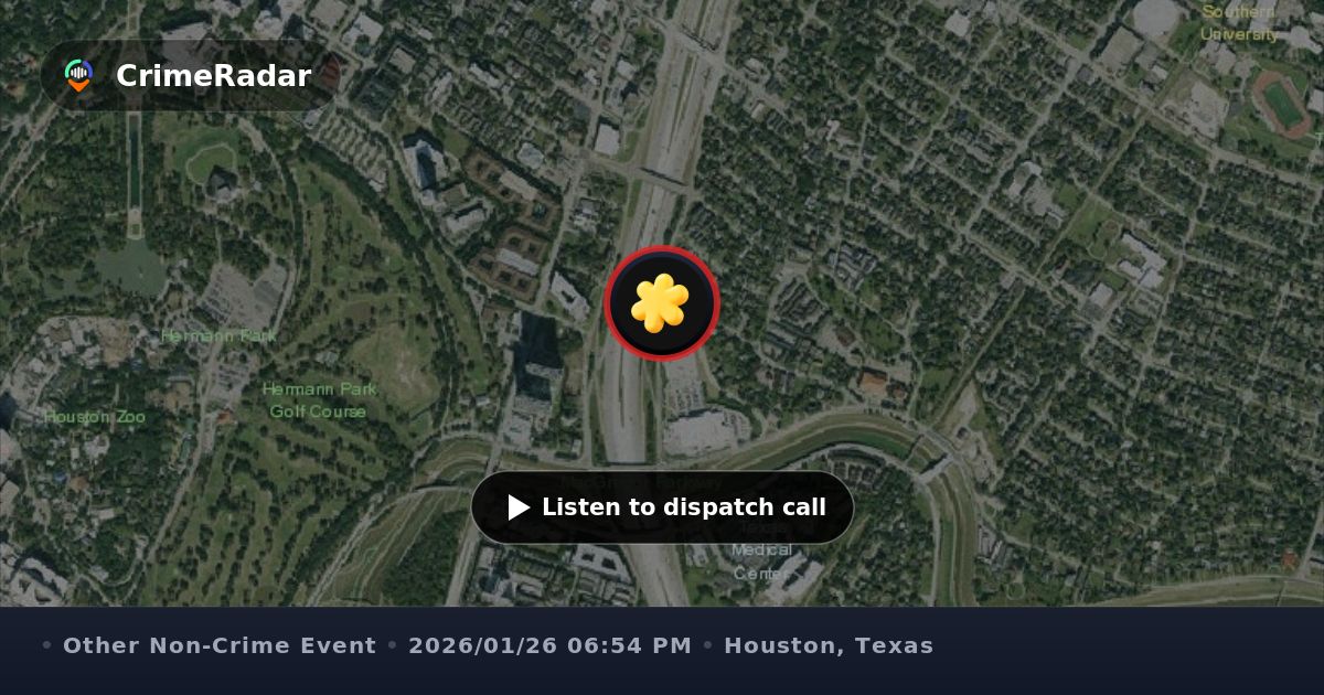 Crew checks for possible flooding on Camden Dr, Houston TX | CrimeRadar