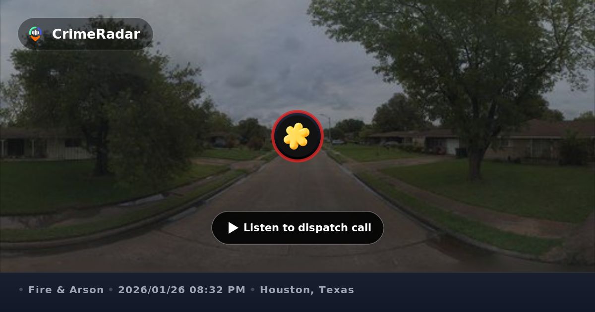 Apparent house fire near Flamingo Dr in Houston, Houston TX | CrimeRadar