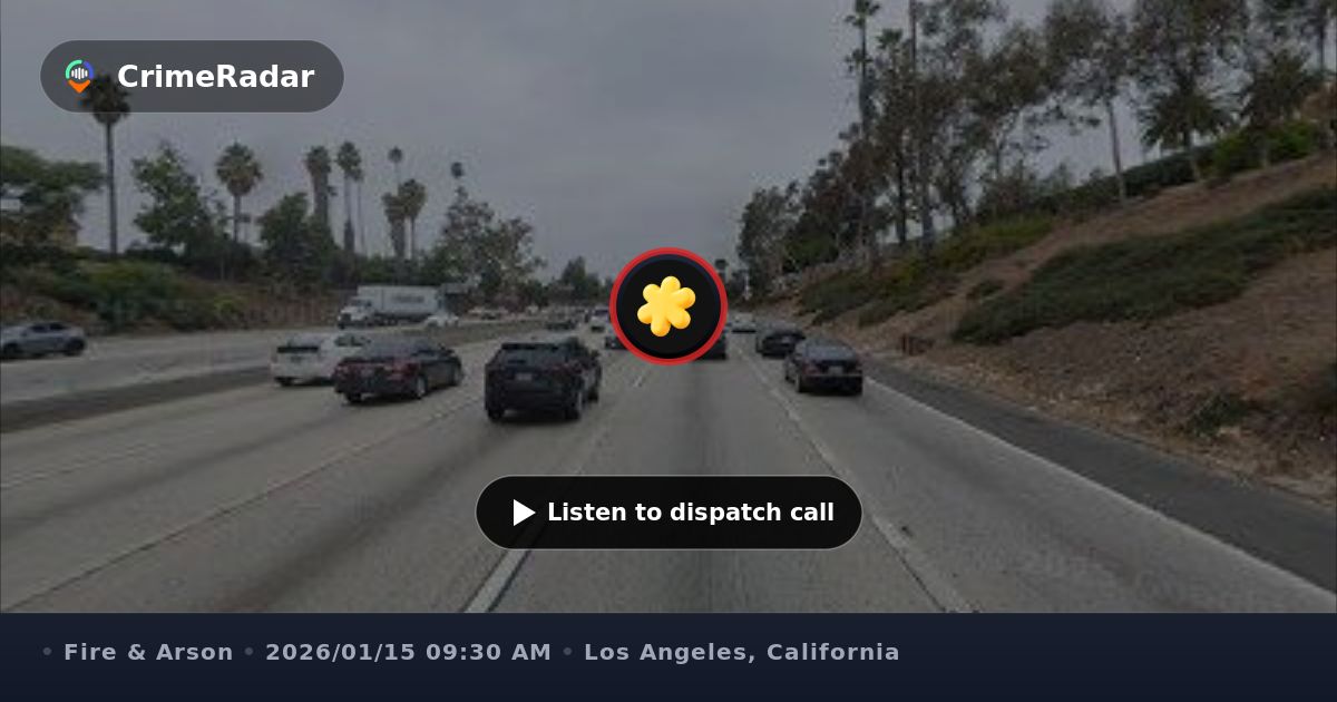 Small rubbish fire reported near Santa Monica Freeway, Los Angeles CA ...