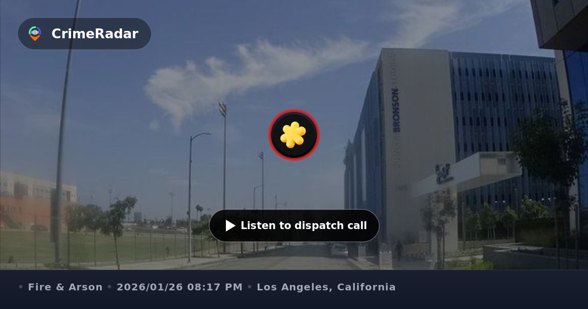 Rubbish fire reported near Sunset and Van Ness, Los Angeles CA | CrimeRadar
