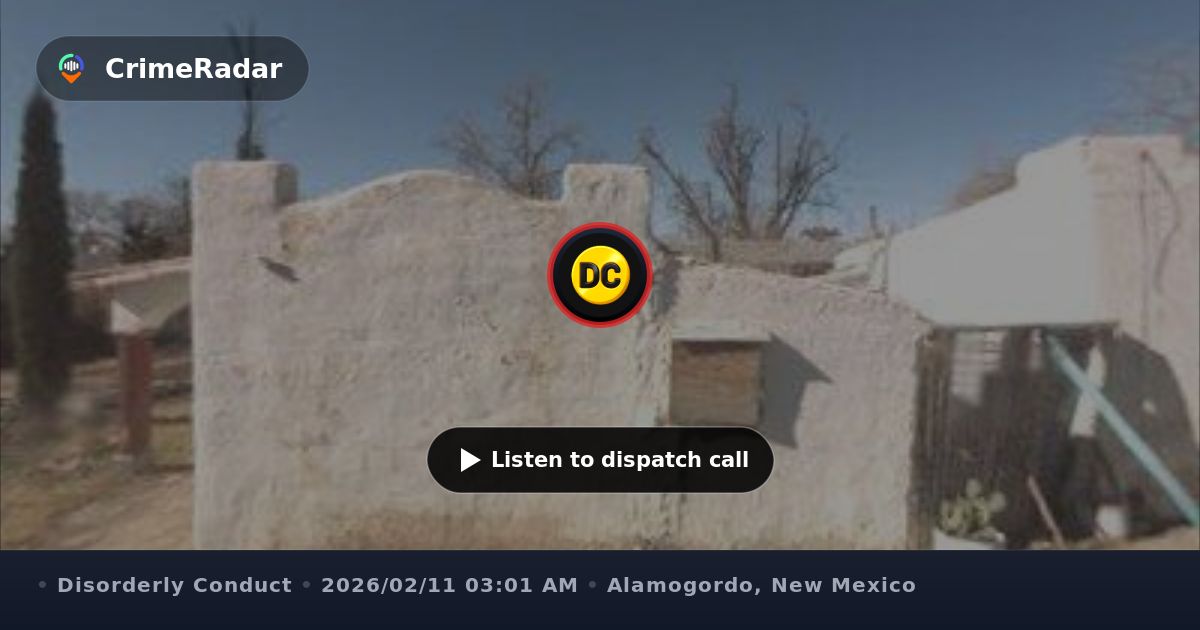 Officers respond to disturbance at trailer park, Alamogordo NM | CrimeRadar