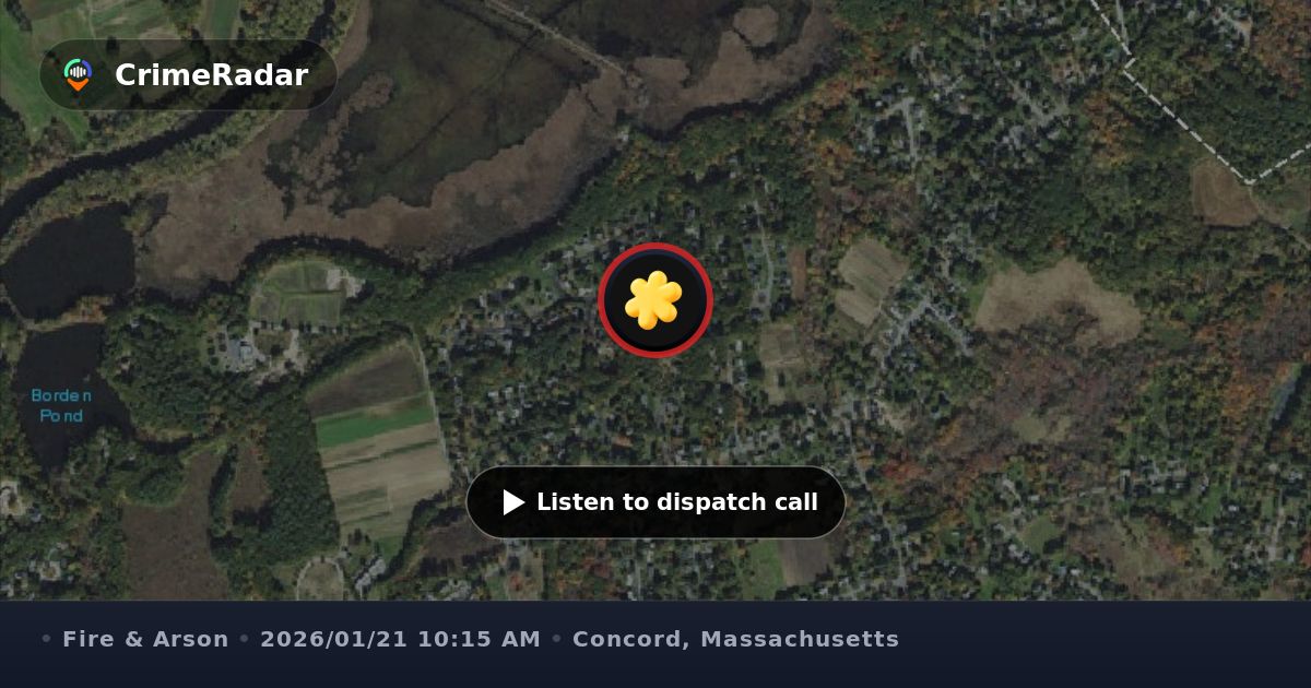 Fire crews investigate odor near Nancy Rd, Concord MA | CrimeRadar