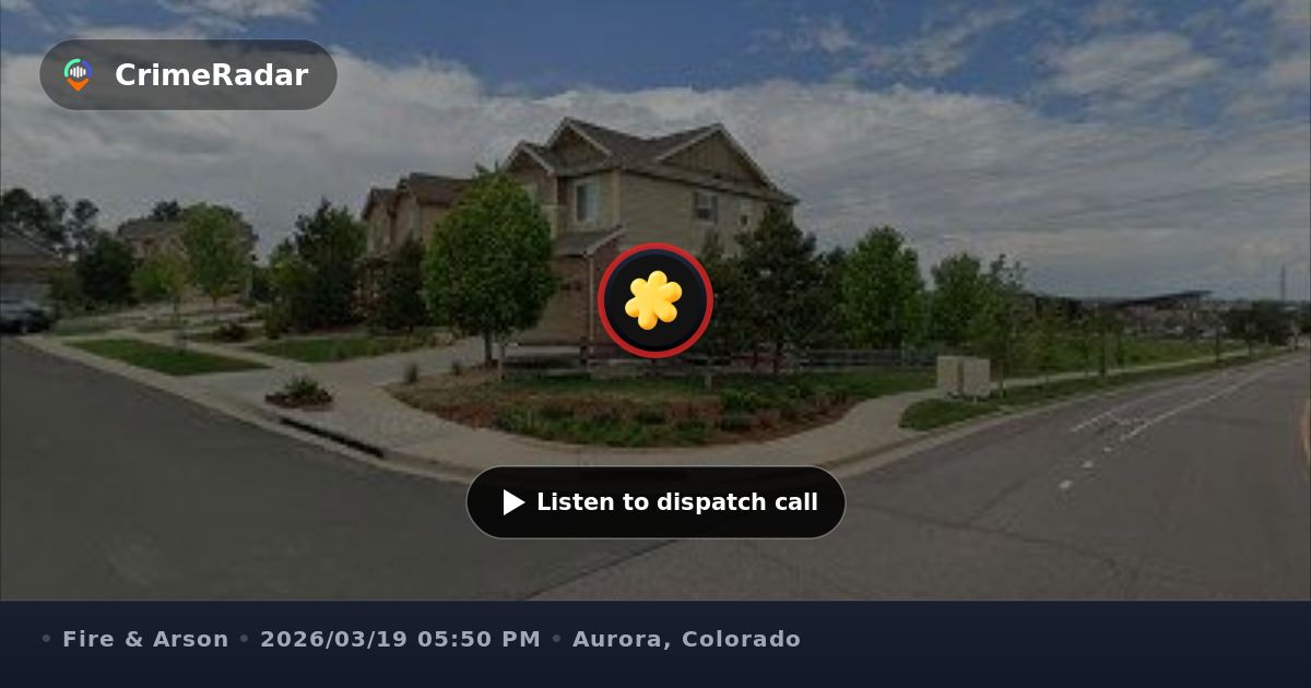 Smoke detector fire alarm at Porter and Plymouth, Aurora CO | CrimeRadar