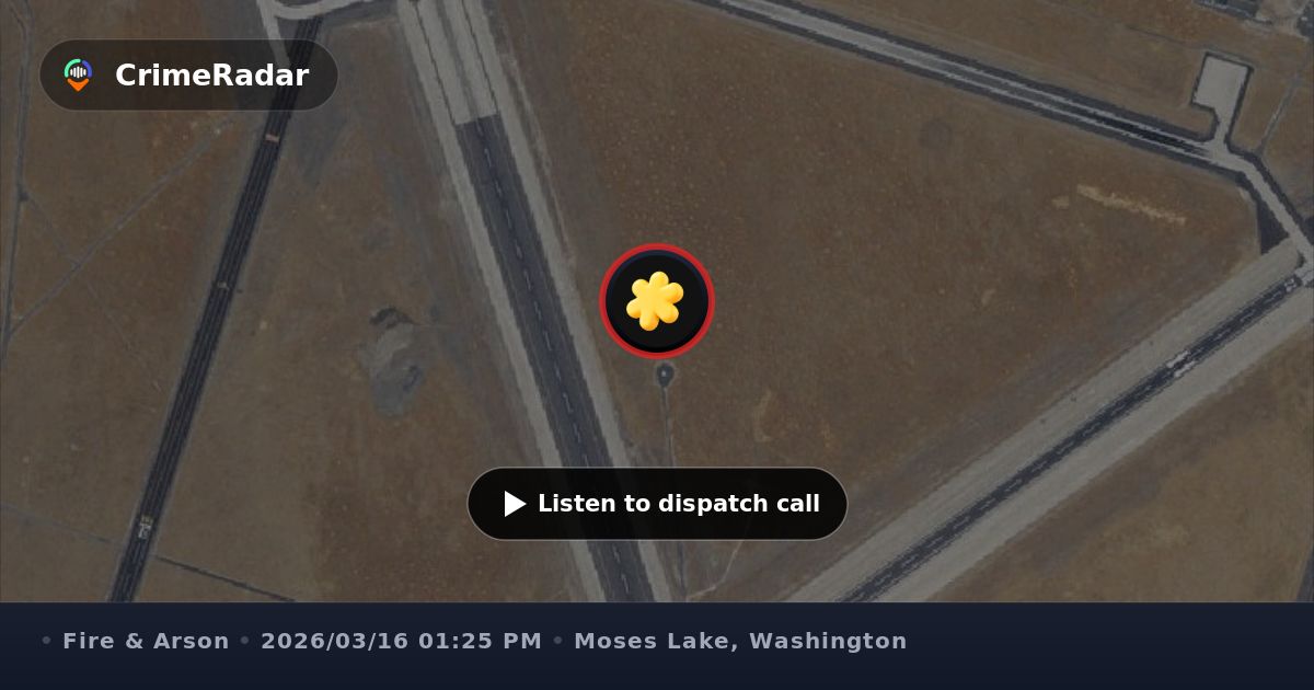 Fire crews check gas levels after aircraft incident, Moses Lake WA ...