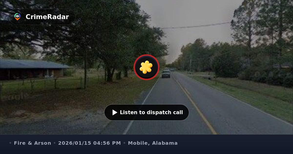 Brush fire reported near March Rd, Mobile County AL | CrimeRadar