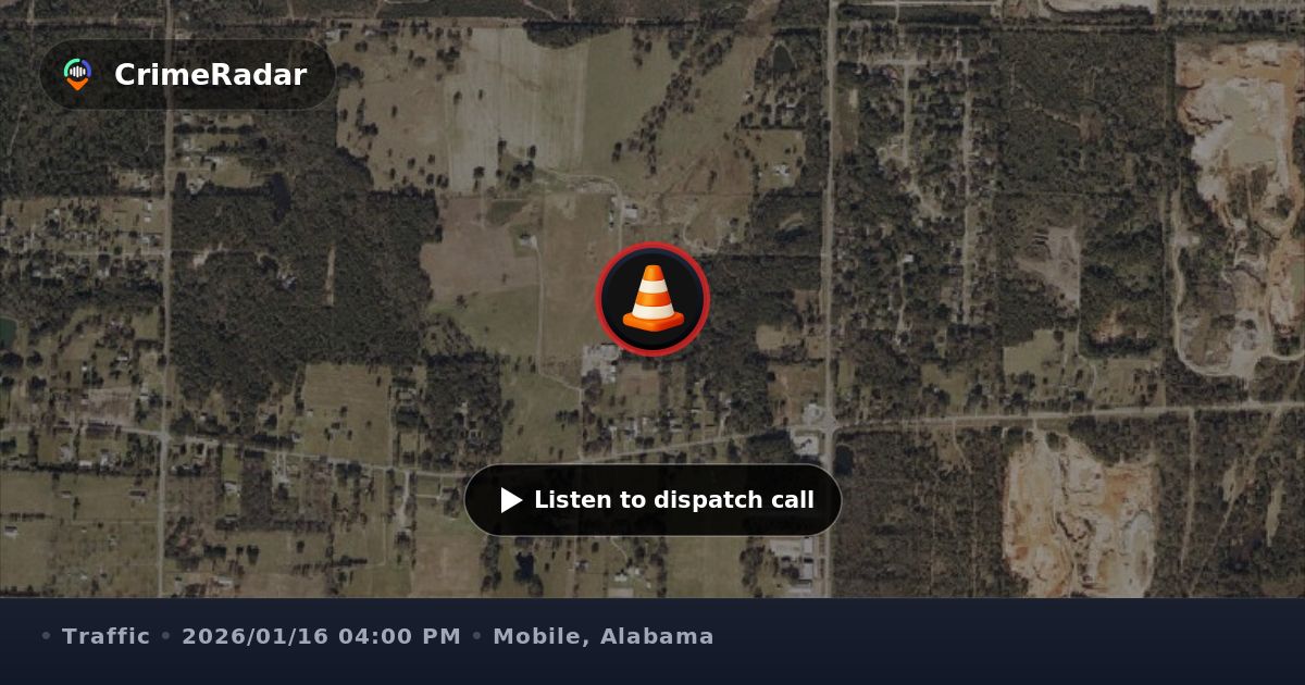 Collision blocks intersection at Snow and Tanner Williams, Mobile ...