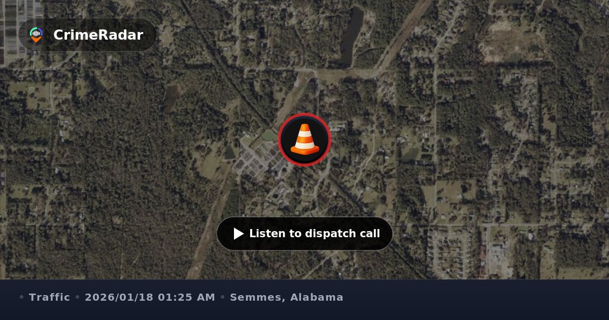Two injured in crash near Firetower Rd, Semmes AL | CrimeRadar