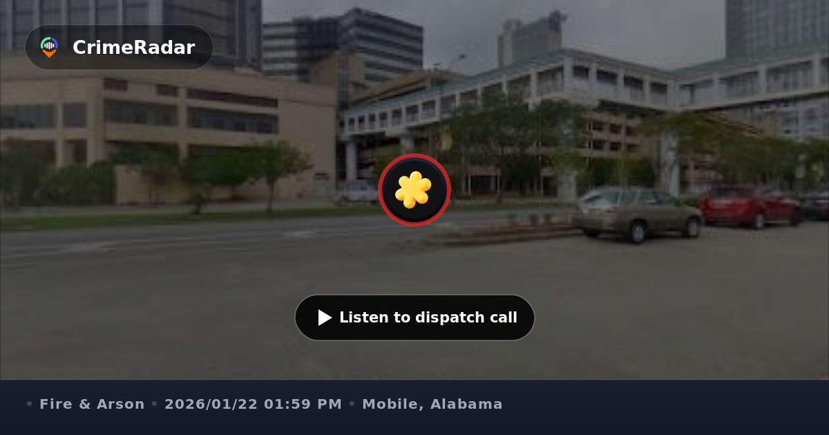 Fire crews respond to alarm near Bankhead Tunnel, Mobile AL | CrimeRadar