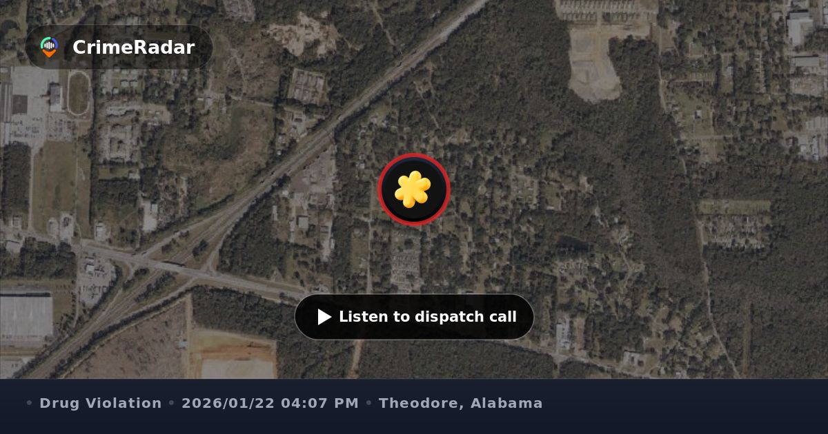 Possible overdose reported near Woodside Dr, Theodore AL | CrimeRadar