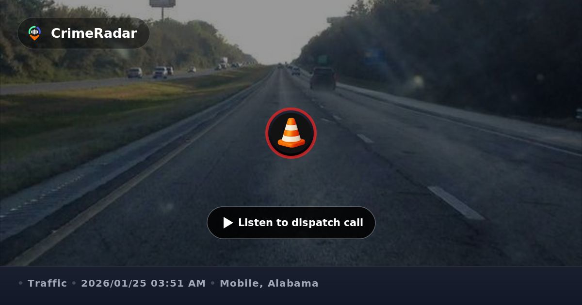 Crash cleared on I-10 near Range Line Road, Mobile County AL | CrimeRadar