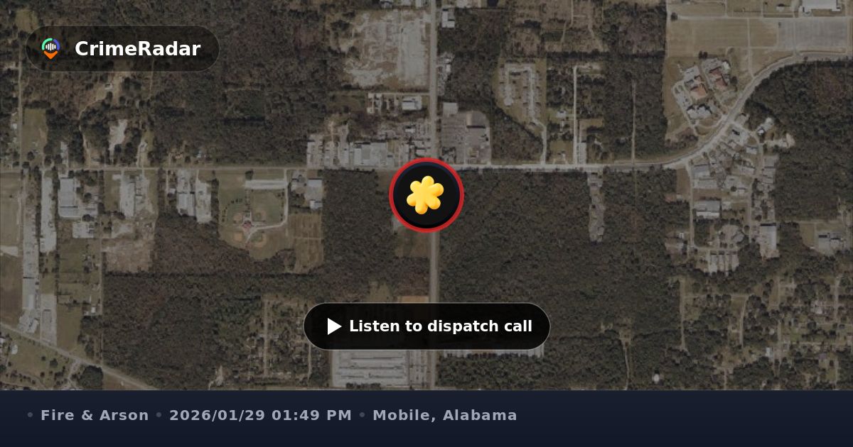 Crews respond to brush fire near Schillinger Rd, Mobile AL | CrimeRadar