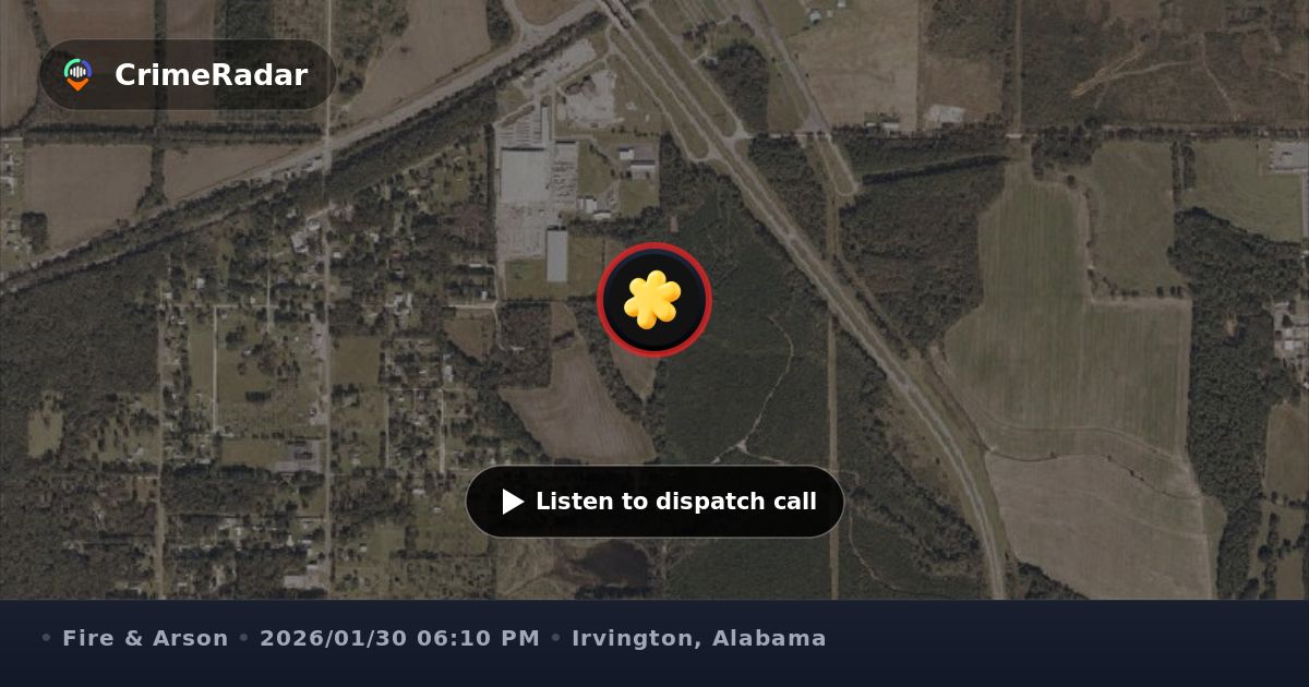 Fire alarm checked on 16th St, Irvington AL | CrimeRadar