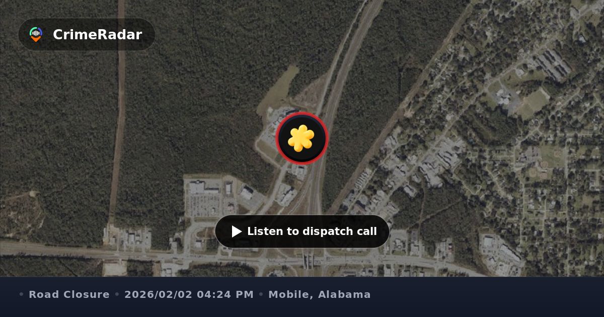 Road reopened after earlier vehicle obstruction, Mobile County AL ...