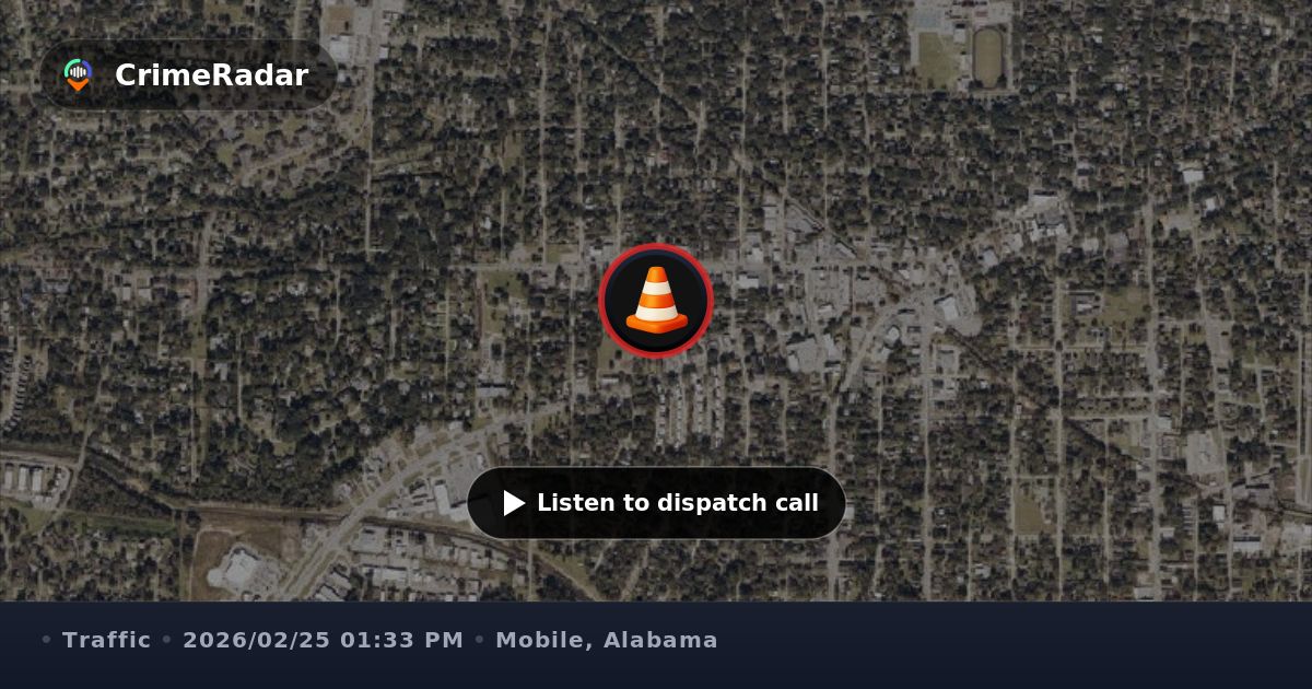 Two-vehicle crash at Glenwood and Government, Mobile AL | CrimeRadar