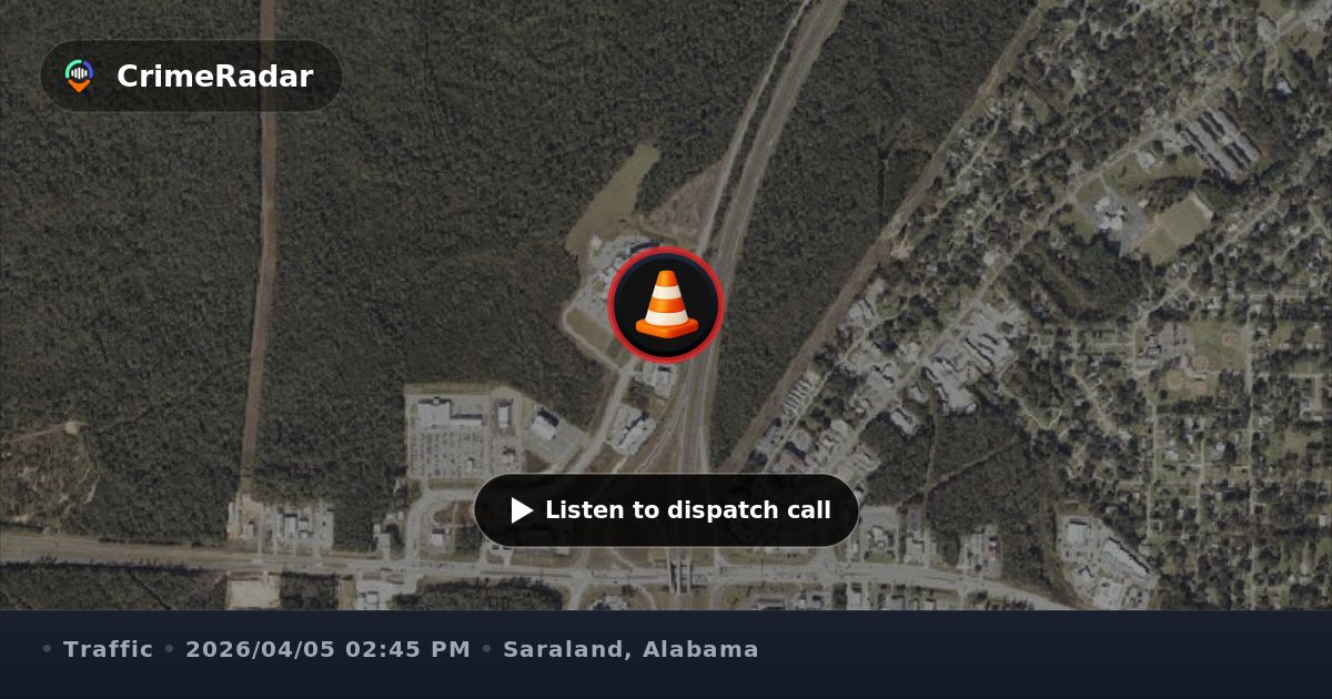 Wreck reported near exit 13 on interstate 65, Saraland AL | CrimeRadar