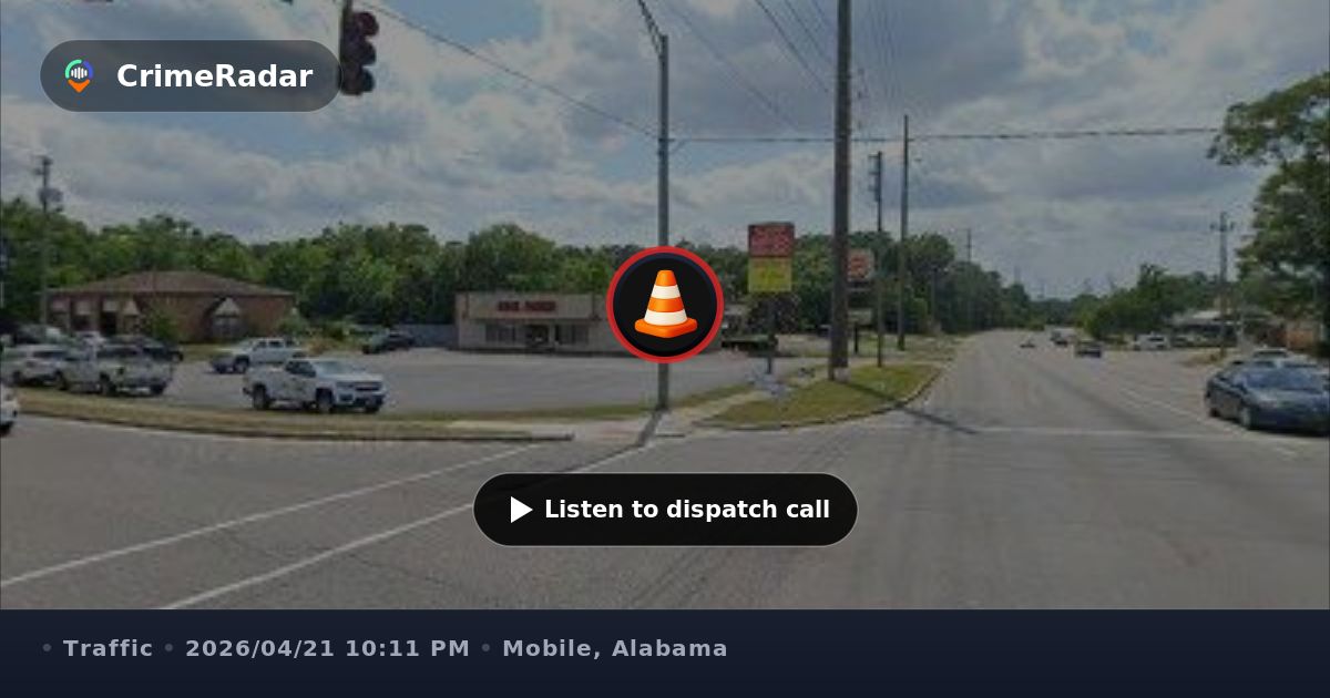 Two-vehicle crash at Cottage Hill and Hillcrest, Mobile AL | CrimeRadar