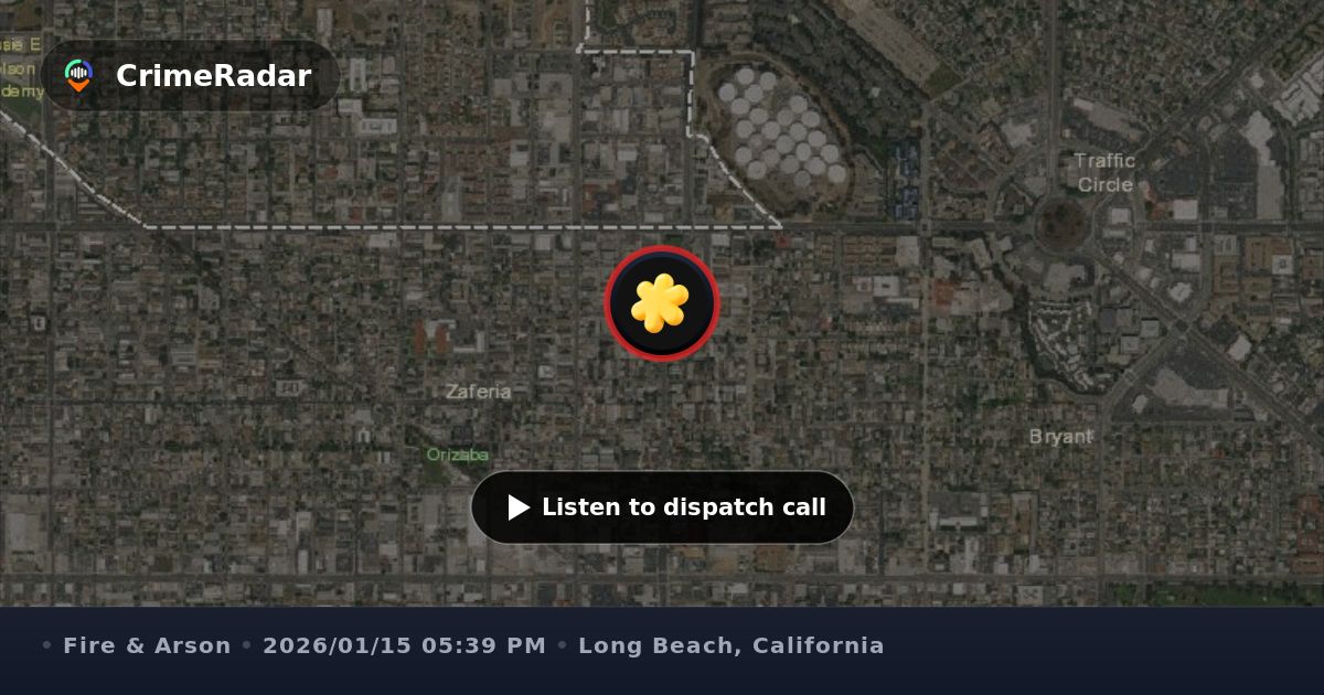 Fire unit checks for illegal burn near Rite Aid, Long Beach CA | CrimeRadar