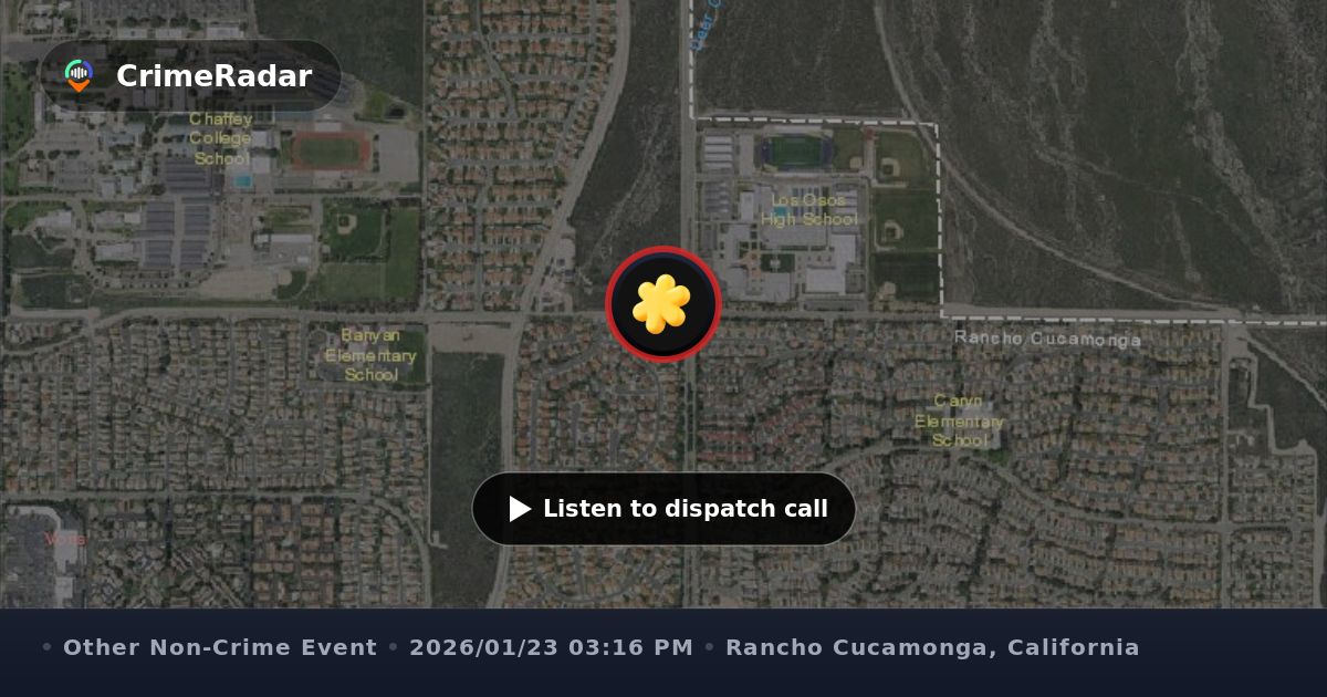 Fire unit experiences mechanical issue near Banyan St, Rancho Cucamonga ...