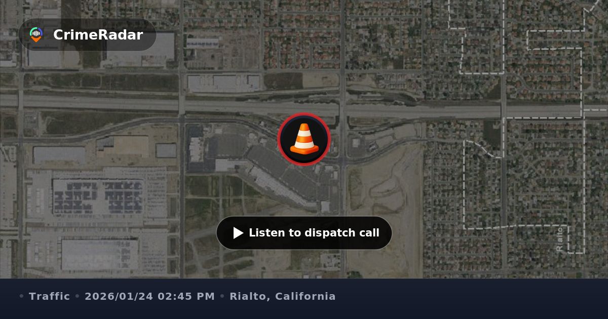 Traffic collision near Jerry Eaves Park, Rialto CA | CrimeRadar