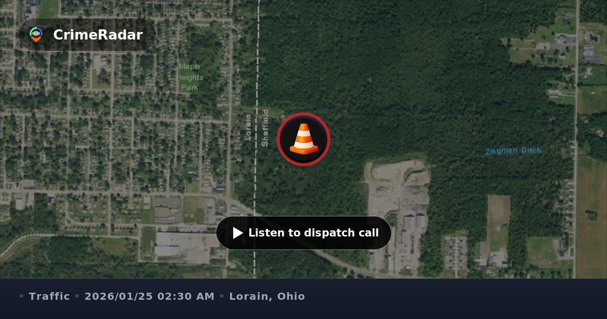 Vehicle hits pole near Colorado Avenue, Lorain OH | CrimeRadar