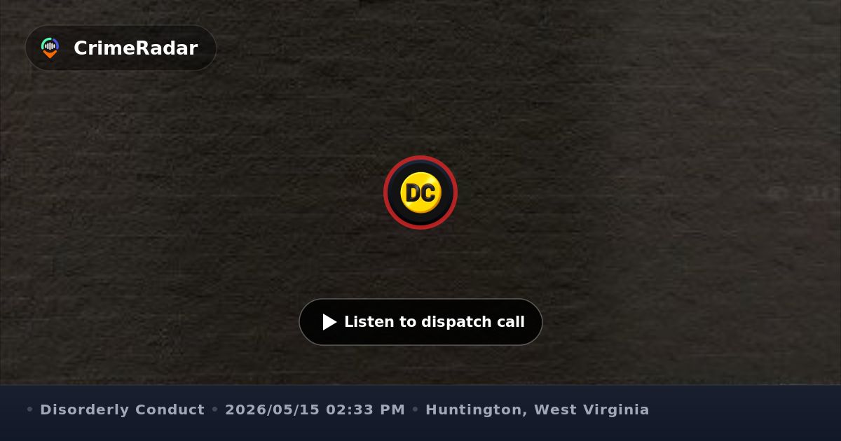 Man yelling at cars near Kroger on First Street, Huntington WV | CrimeRadar