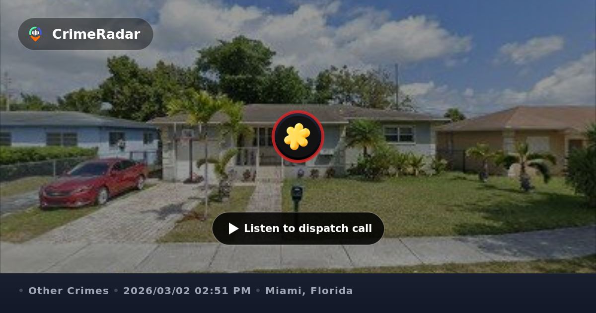 Assistance requested for prisoner transport to TGK, Miami FL | CrimeRadar