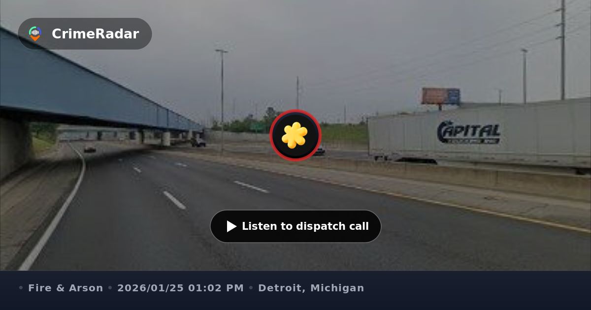 Crews respond to possible fire on I-96 overpass, Detroit MI | CrimeRadar