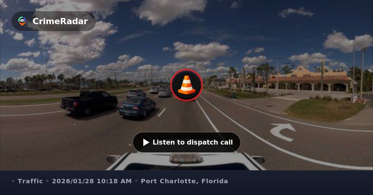 Crash causes temporary road blockage near Tamiami Trail, Port Charlotte ...