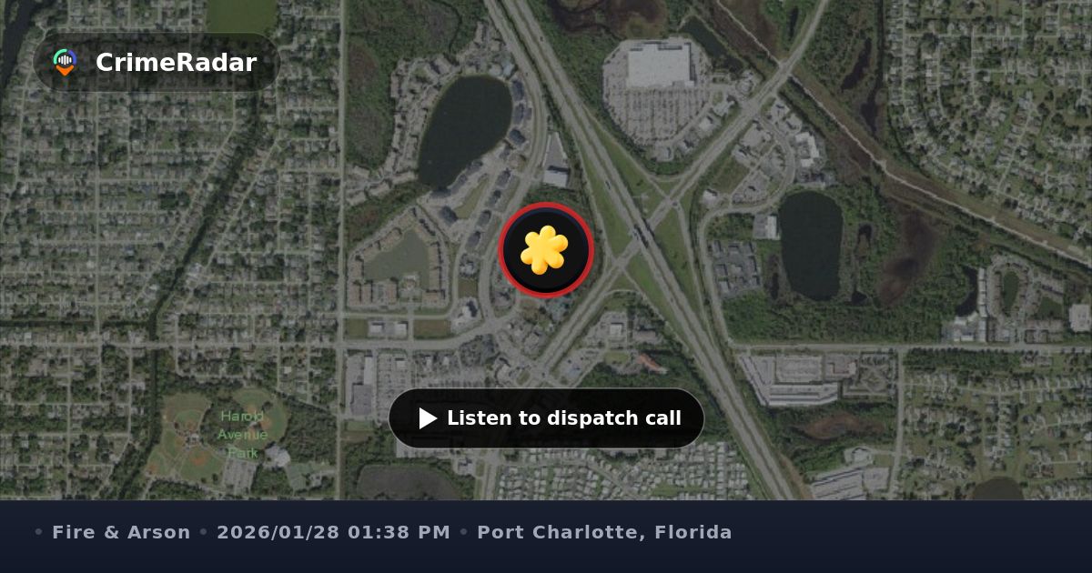Possible residential fire near Kings Hwy, Port Charlotte FL | CrimeRadar