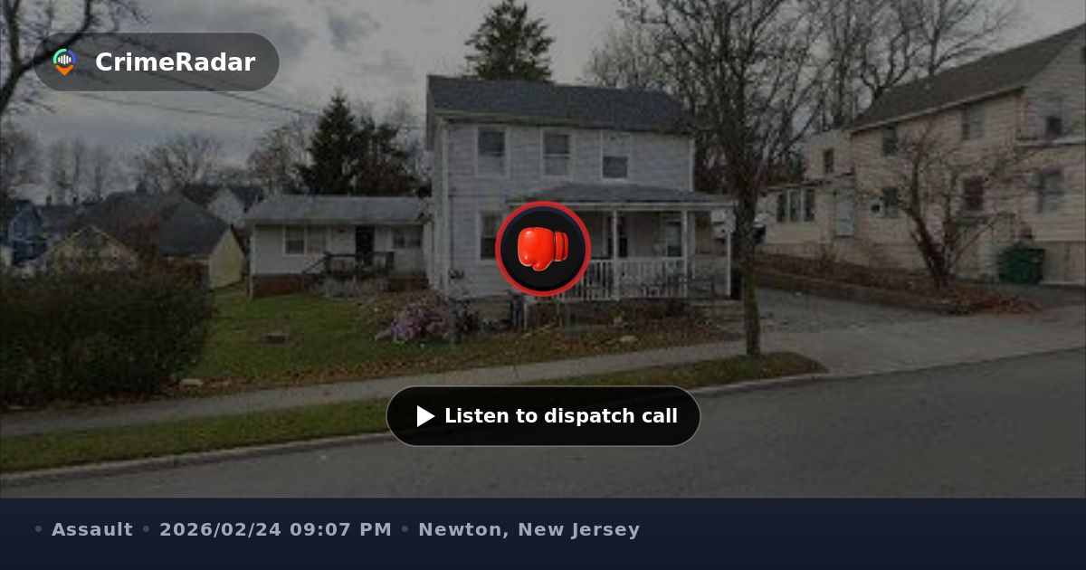 Man assaulted in fight at Trinity Street apartment, Newton NJ | CrimeRadar
