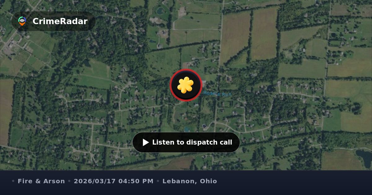 Structure fire reported on Riley Wills Road, Lebanon OH | CrimeRadar