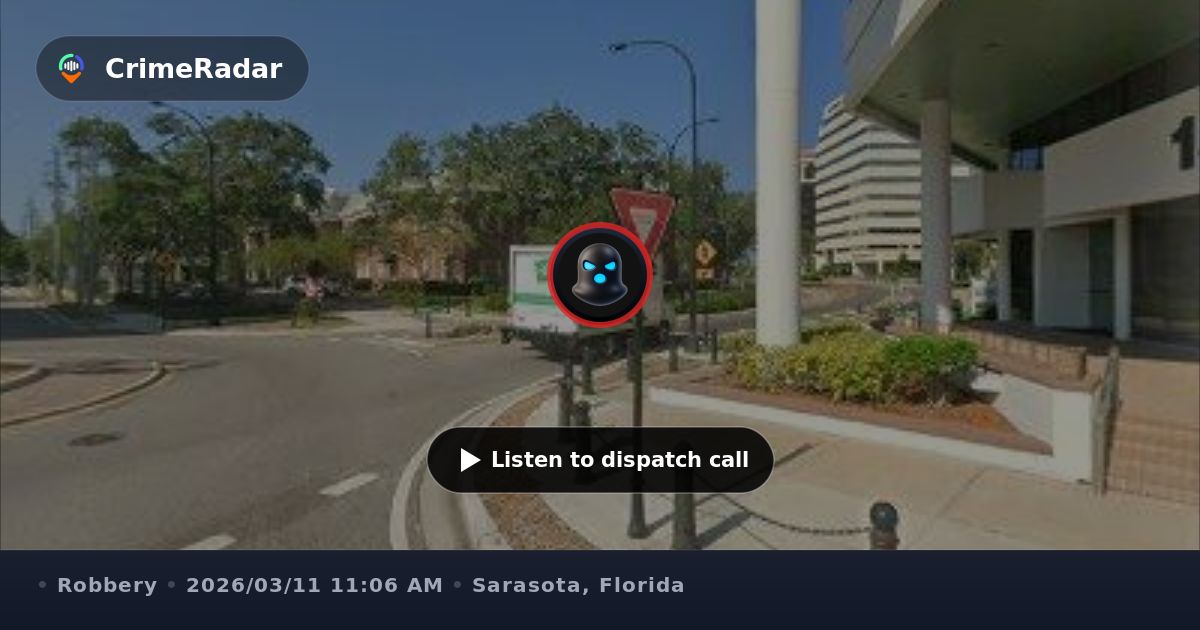 Bank robbery suspect detained at PNC Bank, Sarasota FL | CrimeRadar