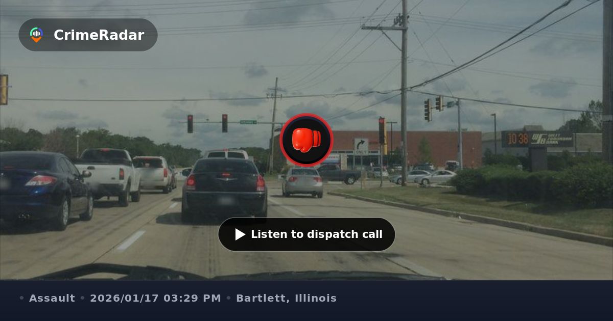 Possible road rage near Route 59 and Stearns, Bartlett IL | CrimeRadar