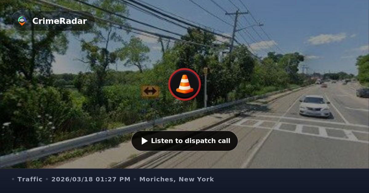 Minor crash on Montauk Highway at Barnes Road, Moriches NY | CrimeRadar