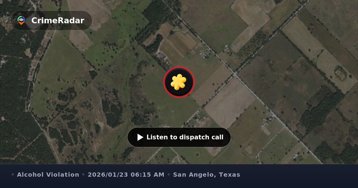 EMS and fire respond to possible alcohol assist, San Angelo TX | CrimeRadar