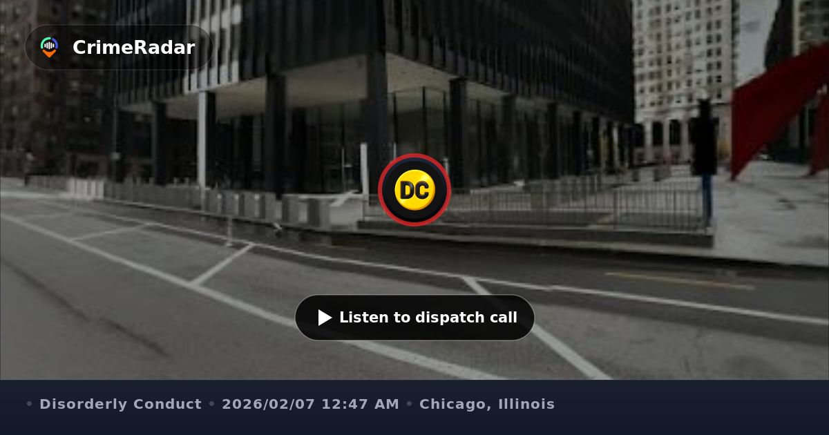 Disturbance on CTA train near Jackson, Chicago IL | CrimeRadar