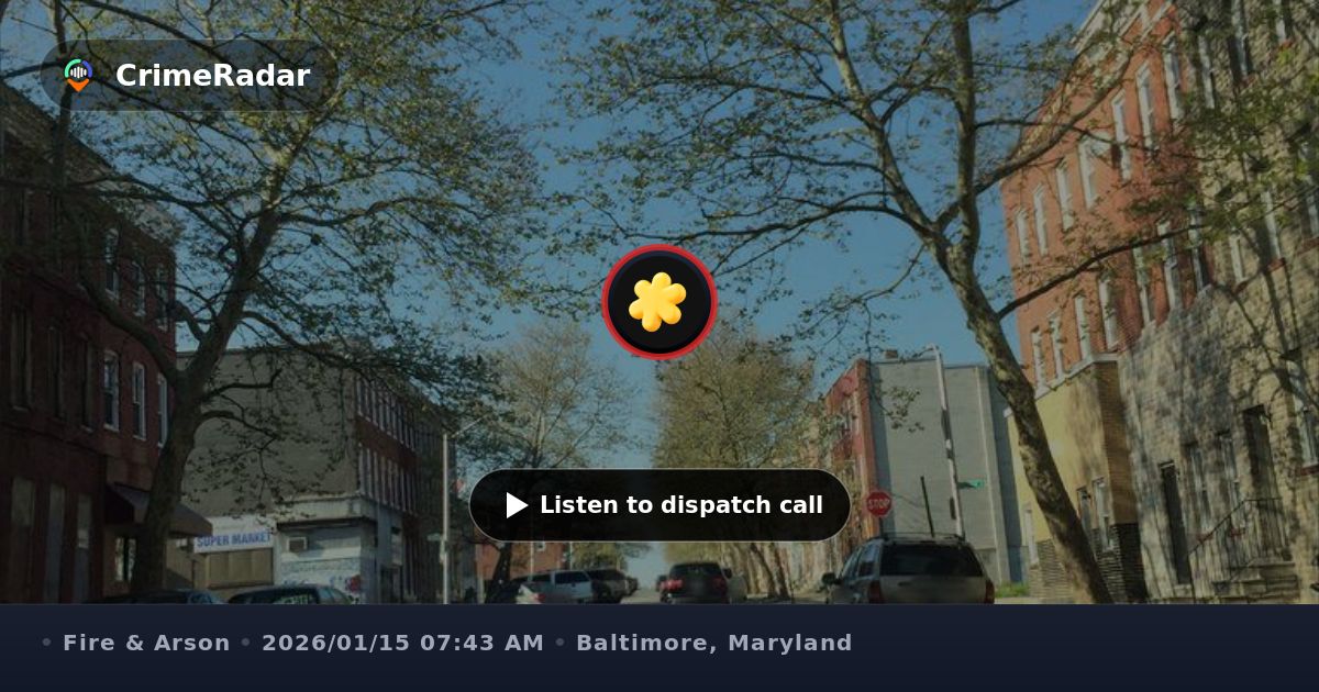 Apparent dumpster fire near North Mount St, Baltimore MD | CrimeRadar