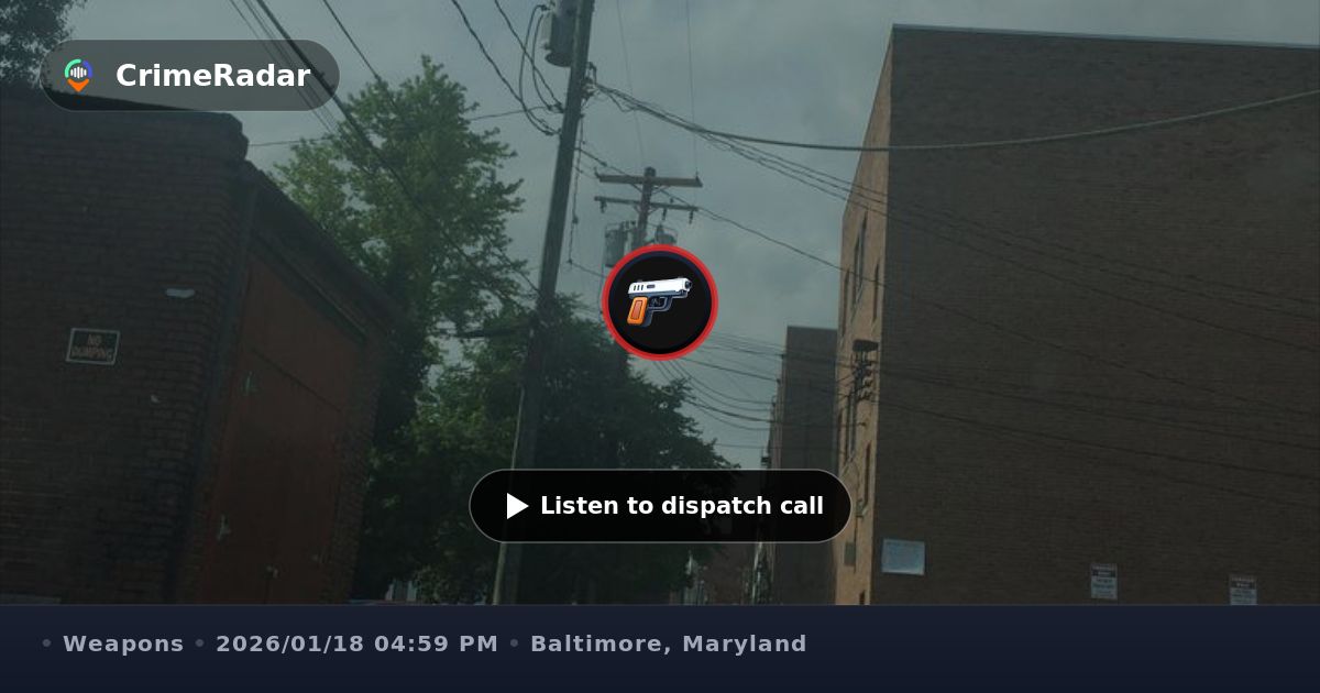 Medical alarm with possibly armed person near North Charles St ...