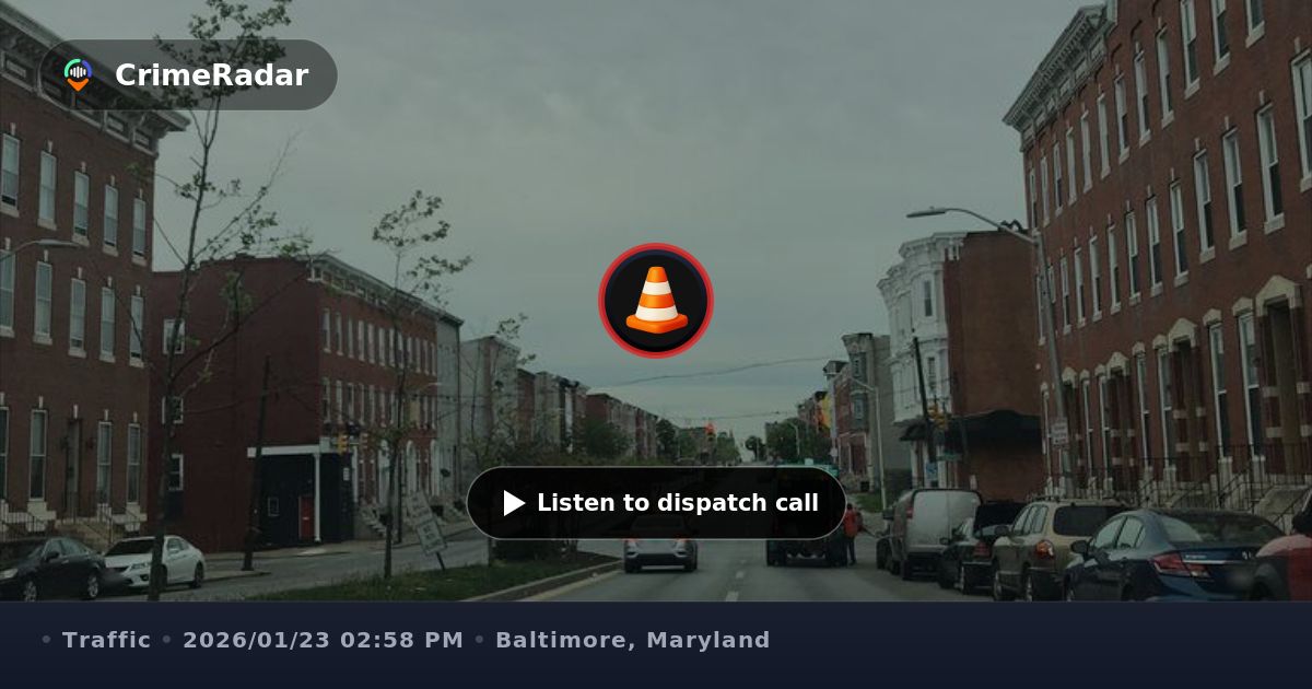 Apparent multi-vehicle crash near North Fulton Ave, Baltimore MD ...