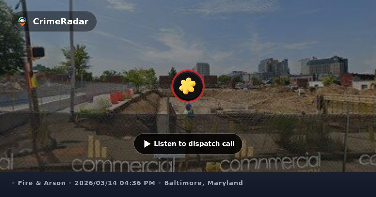 Outside fire in parking lot on South Caroline Street, Baltimore MD ...