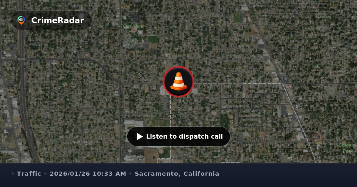 Traffic hazard involving van and trailer near 22nd Ave, Sacramento CA ...